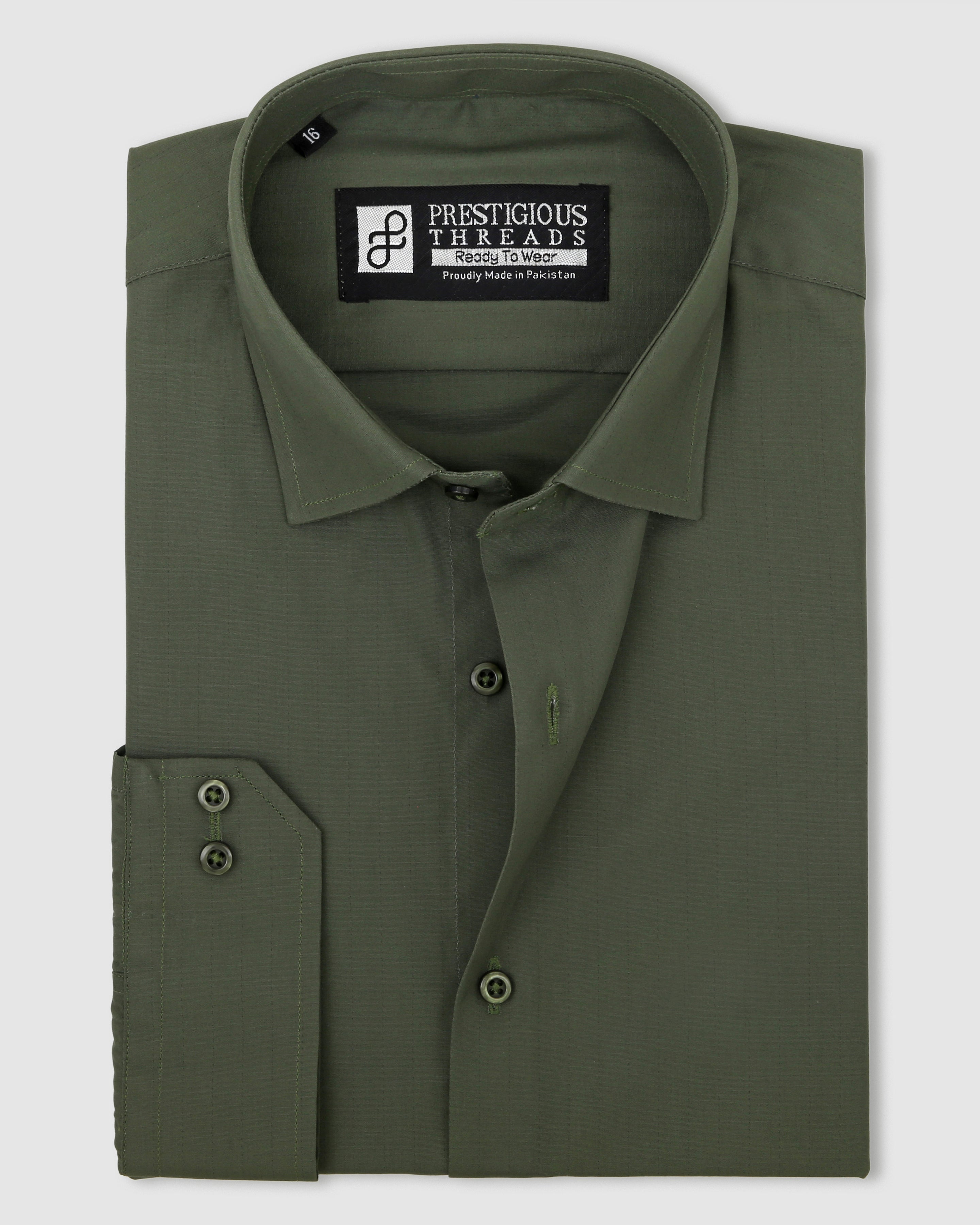 Olive Green In Texture Stripe – PRESTIGIOUS THREADS